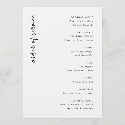 Celebration of Life | Funeral Order of Service Program | Zazzle