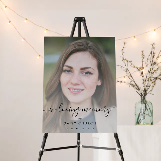 Celebration of Life Funeral Photo Welcome Sign | Zazzle