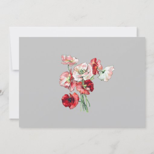 Celebration of Life | Funeral | Poppy Invitation | Zazzle