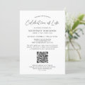 Celebration of Life | Funeral QR Code Wildflower Invitation | Zazzle
