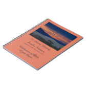 Celebration of Life Guest Book, Sunset Dunes Pink Notebook | Zazzle