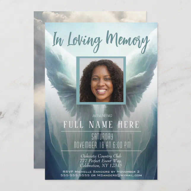 Celebration of Life - In Loving Memory Invitation | Zazzle