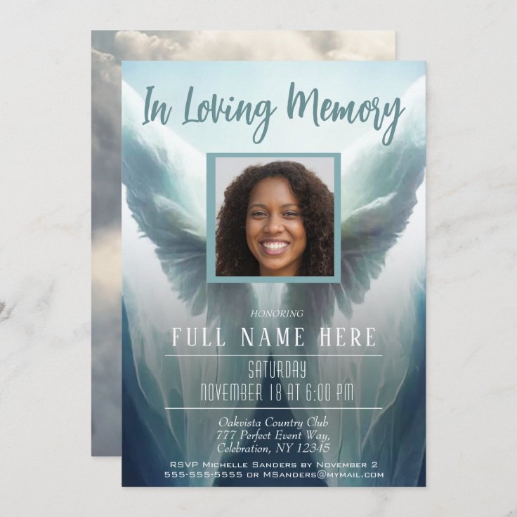 Celebration of Life - In Loving Memory Invitation | Zazzle
