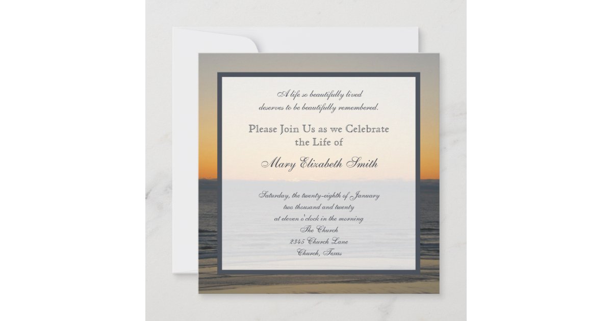 Celebration of Life Invitation | Zazzle