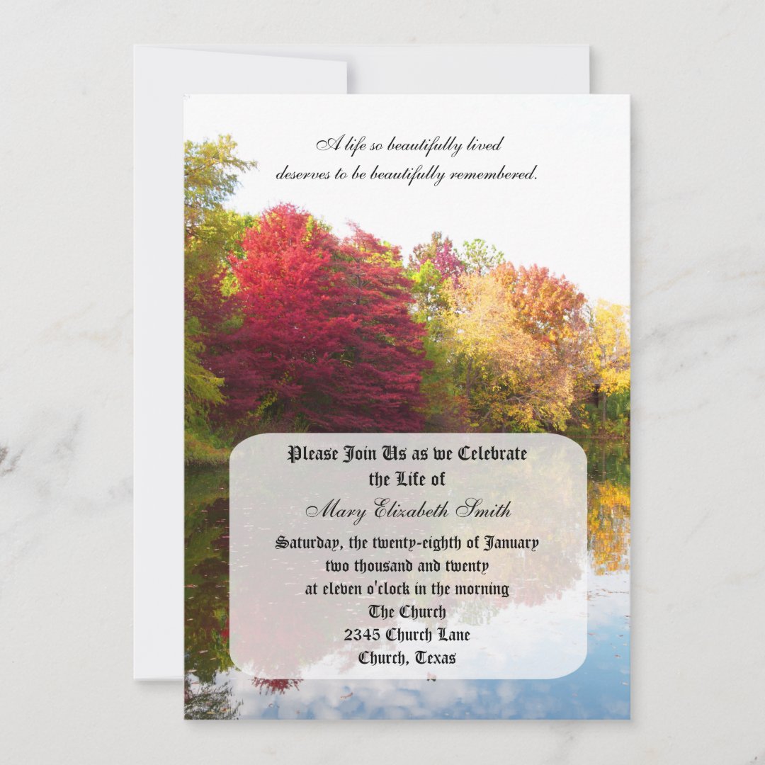 Celebration of Life Invitation | Zazzle