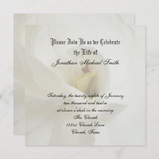 Celebration of Life Invitation | Zazzle