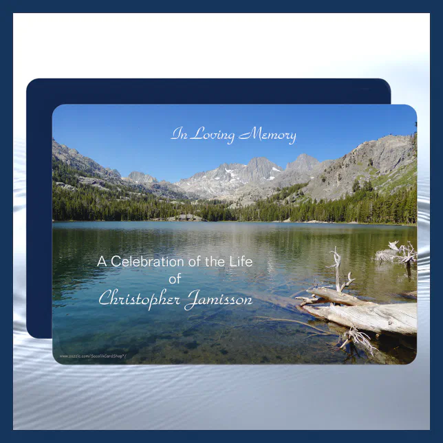 Celebration of Life Invitation, Lake Reflection Invitation | Zazzle