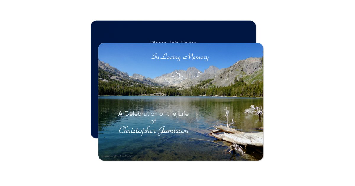 Celebration of Life Invitation, Lake Reflection Invitation | Zazzle.com