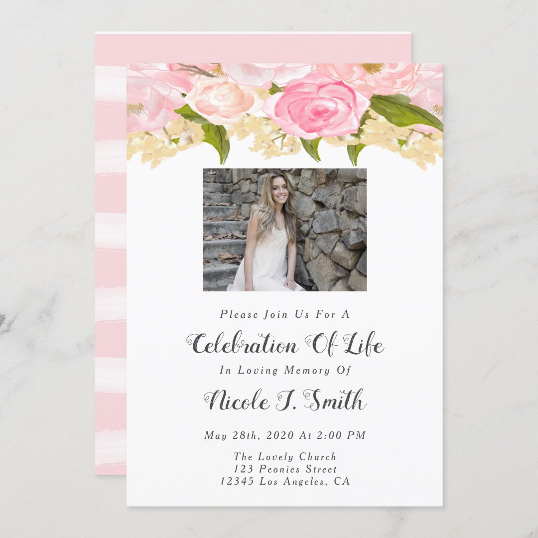 Celebration Of Life Invitations | Zazzle