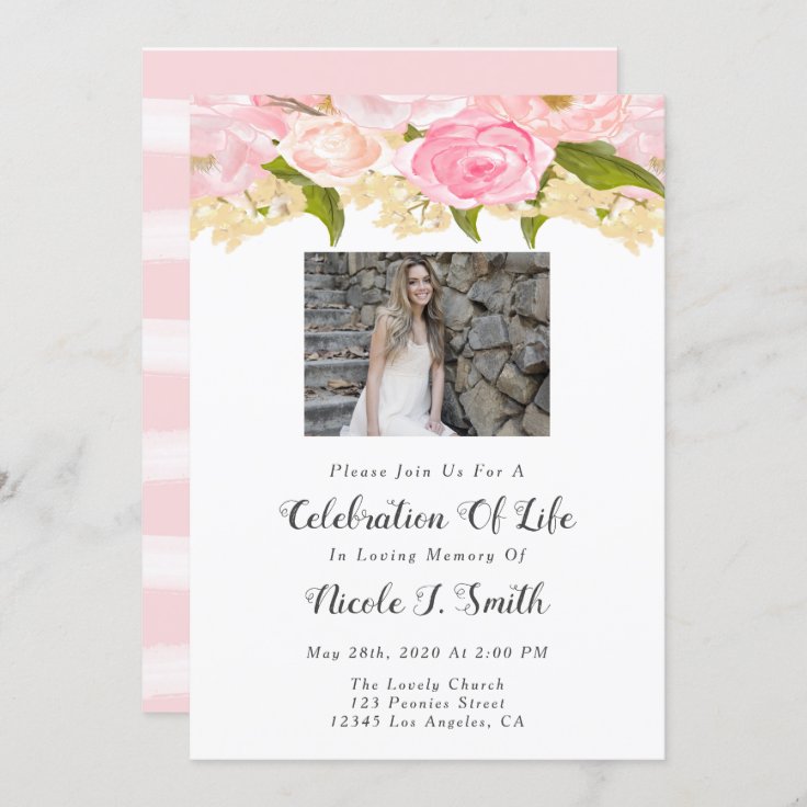 Celebration Of Life Invitations | Zazzle
