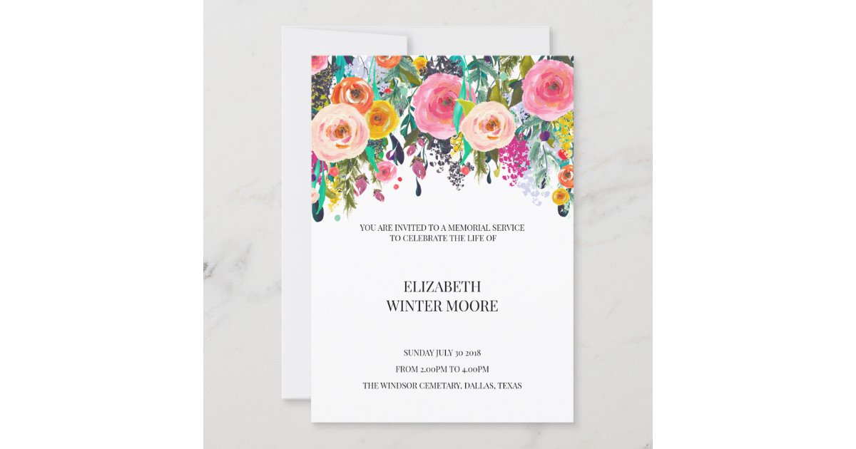 Celebration Of Life Invitations | Zazzle