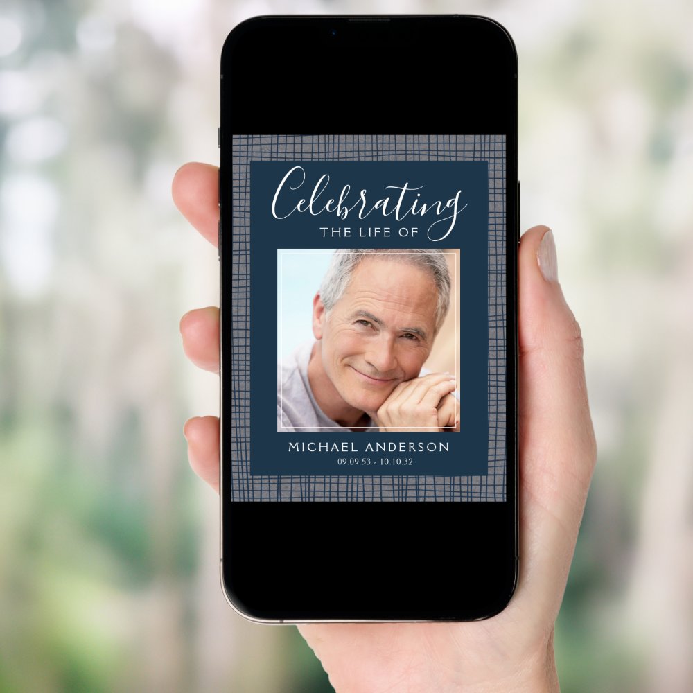 Celebration of Life Masculine Funeral Welcome Sign - Snuggle Hamster ...