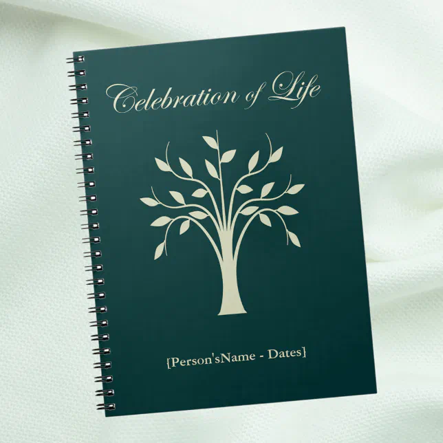 Celebration of Life Memorial Guest Register Notebook | Zazzle