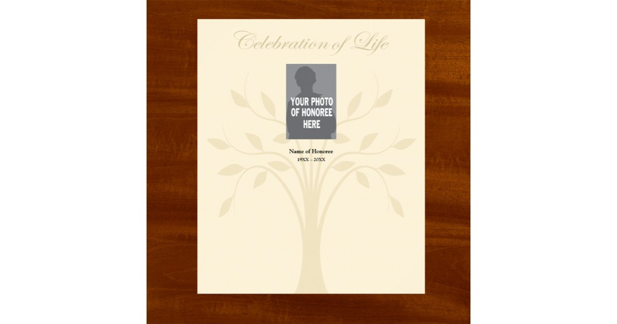 Celebration of Life Memorial Poster | Zazzle