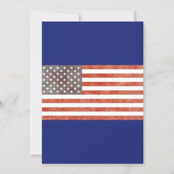 Celebration of Life Memorial Veteran Flag Blue Invitation | Zazzle