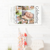 Celebration of Life Photo Collage Tribute Banner | Zazzle