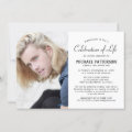 Celebration of Life Photo Funeral Invitation | Zazzle
