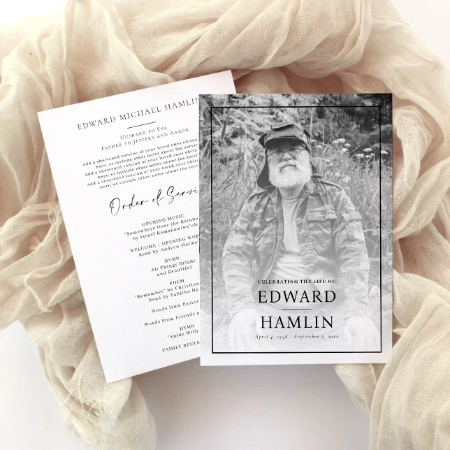 Celebration of Life Service Memorial Program | Zazzle