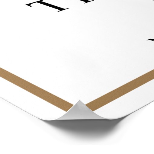 Celebration of Life Simple Gold Frame Photo Poster | Zazzle