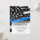 Celebration of Life Thin Blue Line Memorial Invitation | Zazzle
