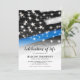 Celebration of Life Thin Blue Line Memorial Invitation | Zazzle