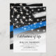 Celebration of Life Thin Blue Line Memorial Invitation | Zazzle