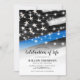 Celebration of Life Thin Blue Line Memorial Invitation | Zazzle