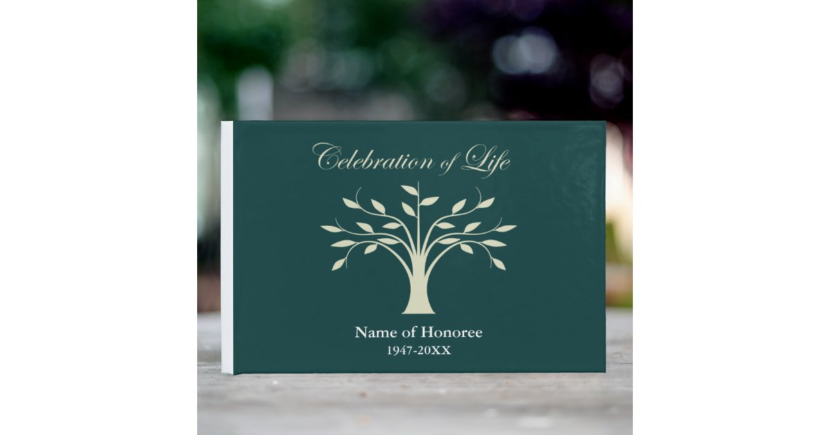 Celebration of Life Tree of Life Design Guest Book | Zazzle