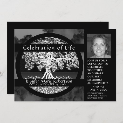 Celebration of Life - Tree of Life Invitation | Zazzle