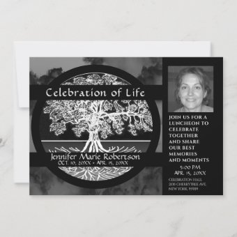 Celebration of Life - Tree of Life Invitation | Zazzle