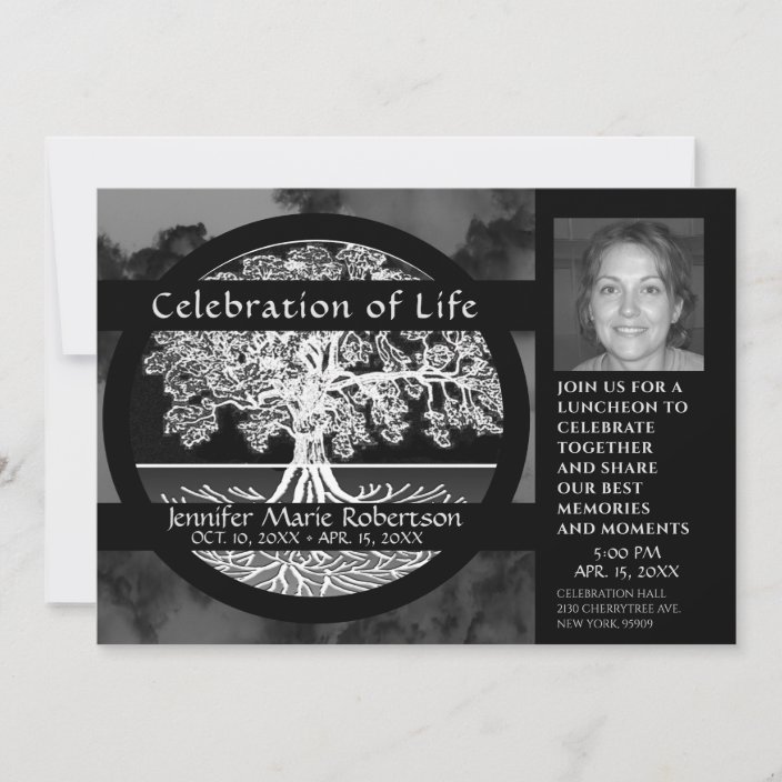 Celebration of Life - Tree of Life Invitation | Zazzle