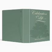 Celebration of Life with Oak Tree Guest Book Binder | Zazzle