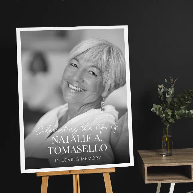 Celebration Of Live Sympathy Memorial Photo Foam Board | Zazzle