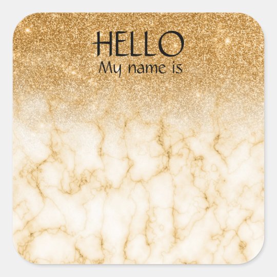 Celebration Party Name Tag Badge Gold Glitter | Zazzle.com