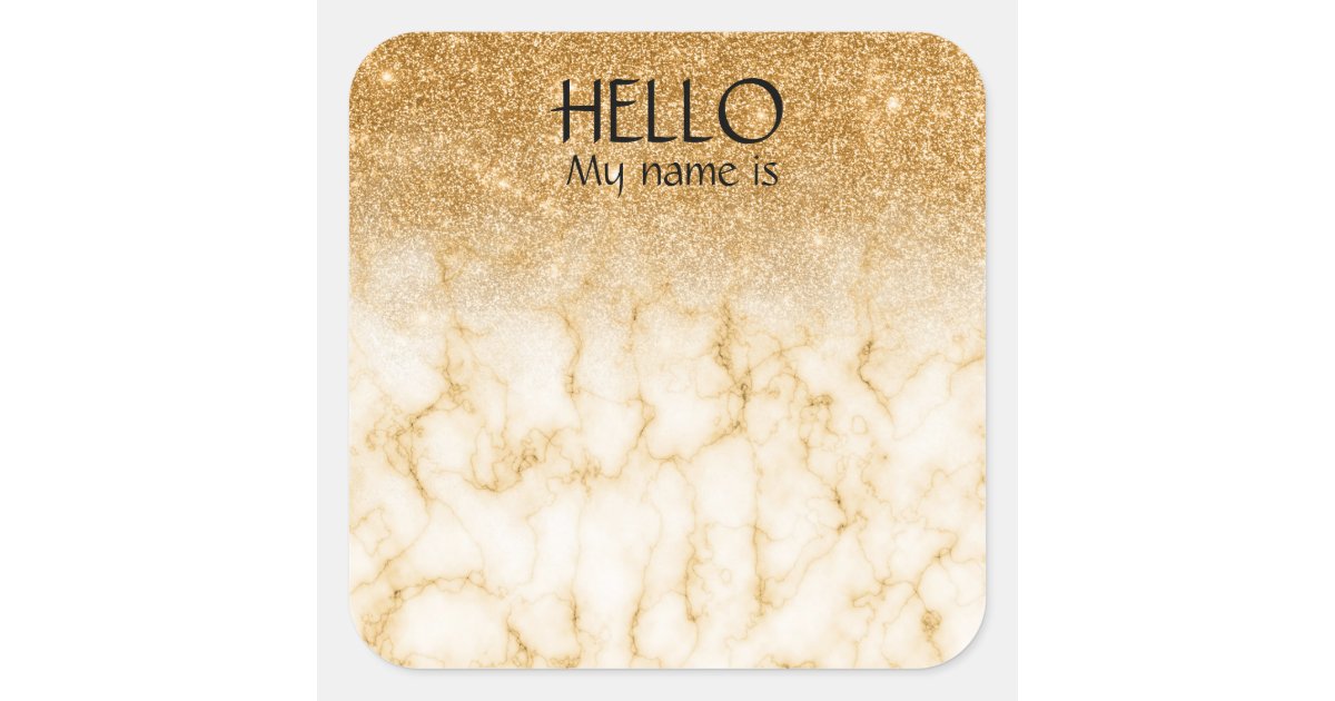 Celebration Party Name Tag Badge Gold Glitter | Zazzle