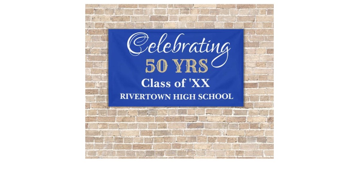 Celebration Time! CUSTOM Class Reunion banner | Zazzle