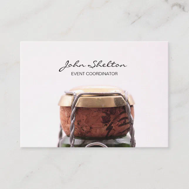 Celebratory Champagne Bottle Business Card | Zazzle