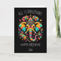 Celebratory Elephant: Jakes Irrelephant Birthday Thank You Card | Zazzle