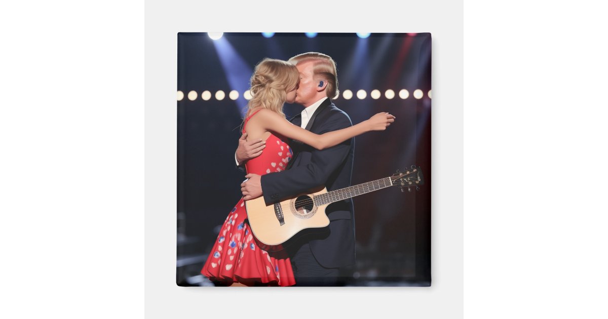Celebrity and politician hugging magnet | Zazzle