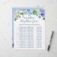 Celebrity Baby Names Game Blue Hydrangea Floral | Zazzle