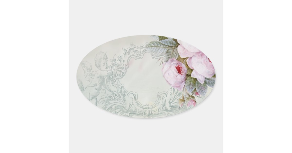 CÉLESTE background Oval Sticker | Zazzle