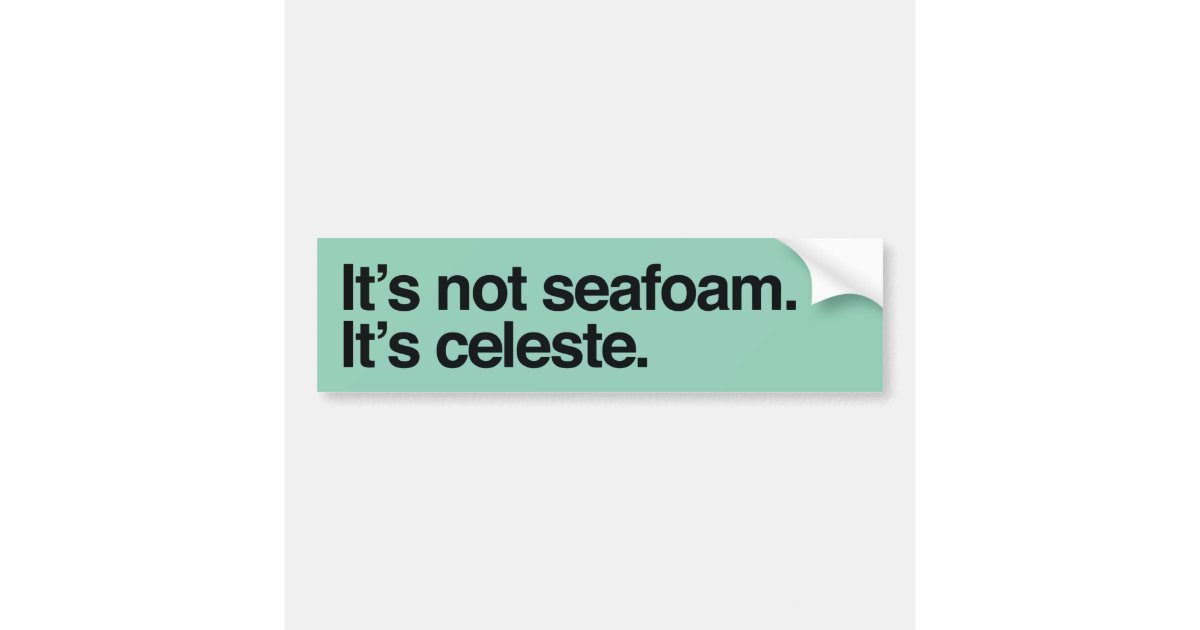 Celeste Green Bumper Sticker | Zazzle