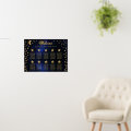 Celestial 10 Tables Seating Chart Gold Stars Blue Foam Board | Zazzle