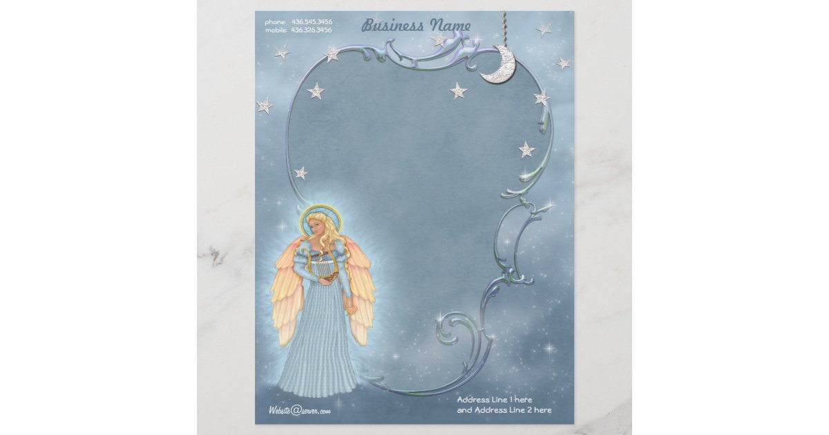 Celestial Angel Letterhead | Zazzle