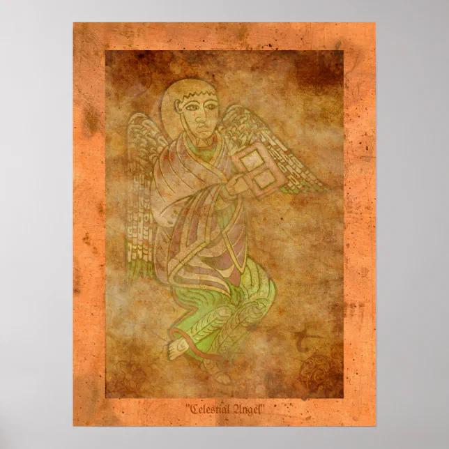 Celestial Angel Medieval Religious Art Print | Zazzle