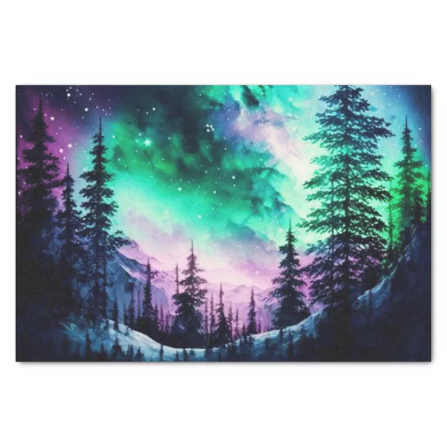 Celestial Aurora Borealis Northern Lights Vivid Tissue Paper | Zazzle