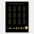 Celestial Black Gold Moon Wedding Seating Chart Foam Board | Zazzle