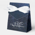 Celestial Blue Starry Night Wedding Thank You Favor Boxes | Zazzle