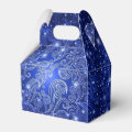 Celestial Blue Swirls & Stars Gable Favor Box | Zazzle