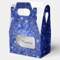 Celestial Blue Swirls & Stars Gable Favor Box | Zazzle
